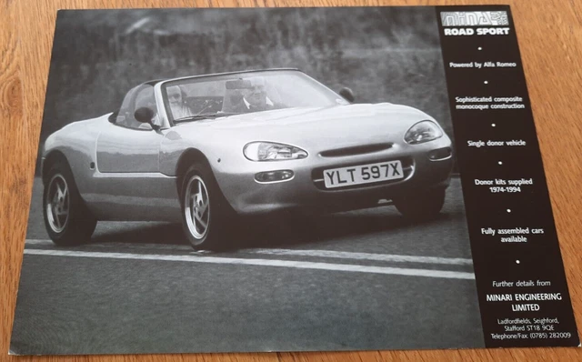MINARI ROAD SPORT car sales brochure from UK, Alfa Romeo based kit car ...