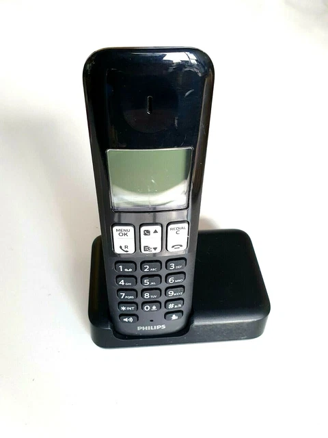 COMBINÉ TÉLÉPHONE SANS Fil Philips Et Unité De Base D230 D23 Noir EUR ...