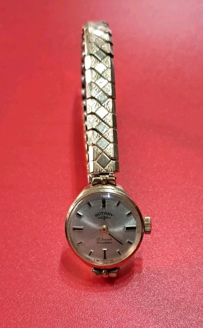 ROTARY 17 JEWEL incabloc gold hallmarked London excalibur £103.64 ...