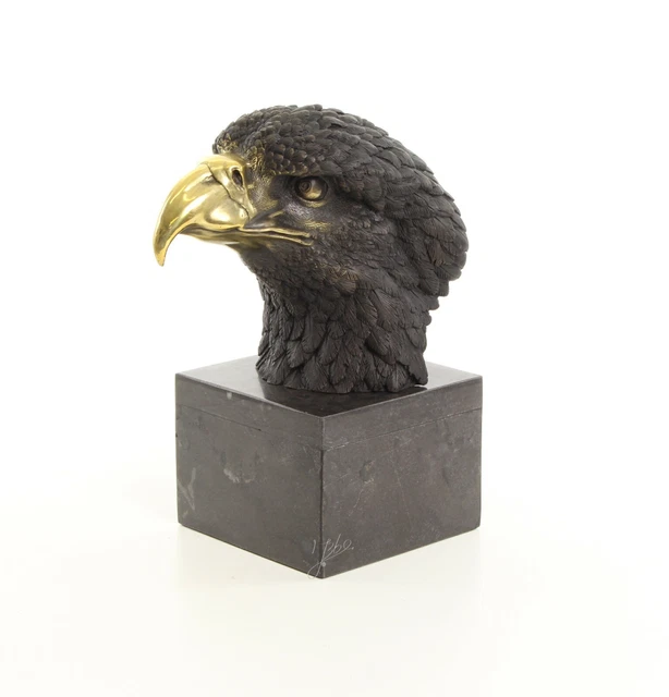 9973609-DS SCULPTURE EN Bronze Grande Tête D'Aigle 28x14x23cm EUR 573 ...