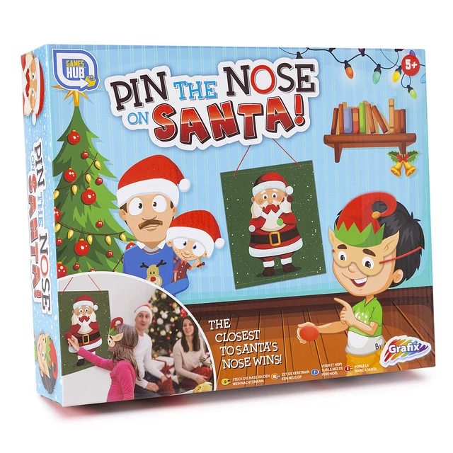 PIN THE NOSE On Santa Hilarious Christmas Party Game Children Family ...