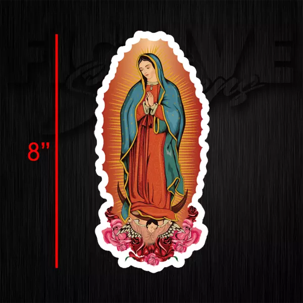 Virgin Mary Virgen De Guadalupe Sticker Decal Calcomania Estampa Eur 9
