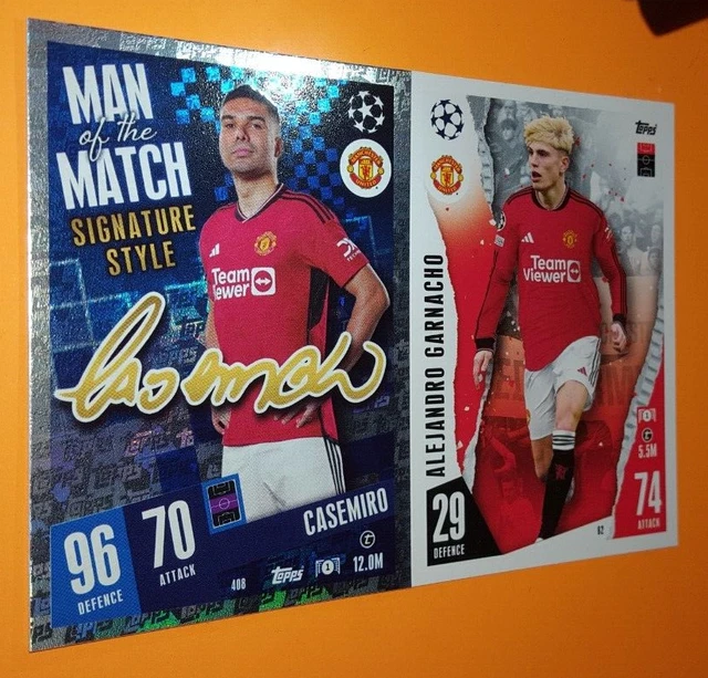RESTPOSTEN MAN UNITED Casemiro MotM Signature Style/Alejandro Garnacho ...