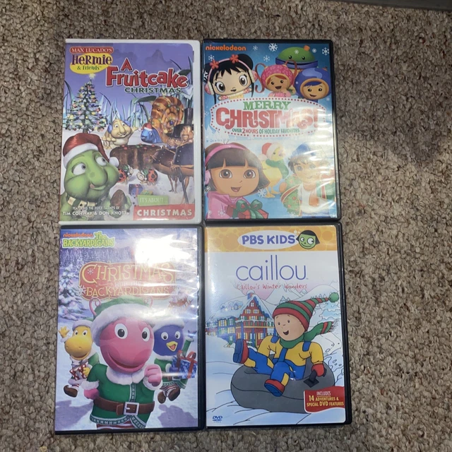 KIDS CHRISTMAS DVD lot caillou dora backyardigans hermie wonder pets ...