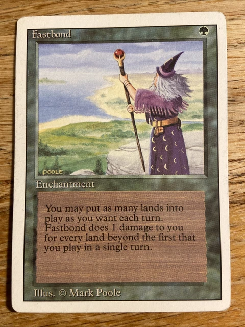 MTG FASTBOND - NM - Revised PLAY ALL LANDS ! £18.49 - PicClick UK