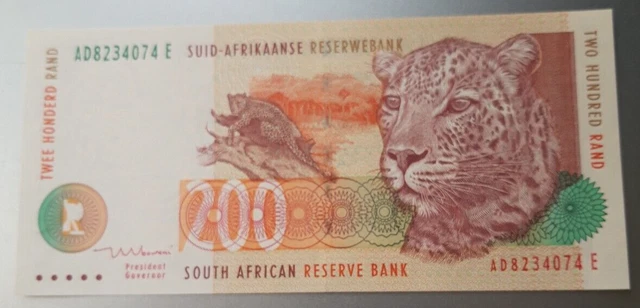 RARE BANKNOTE 200 Rands South Africa 1994 P.127a Date RARE la seule ...