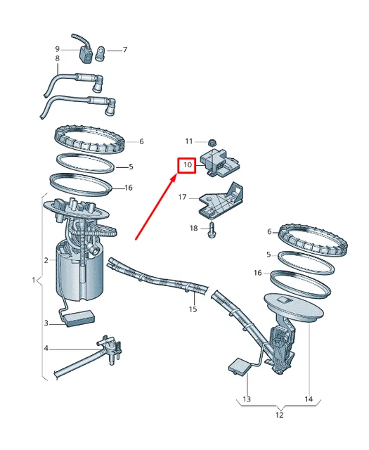 AUDI A6 C6 Fuel Pump Control Unit 4F0906093H NEW GENUINE EUR 181,62 ...