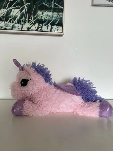 TJM PINK PURPLE Unicorn Fluffy Soft Toy Plush Little Unicorn 15” £9.99 ...
