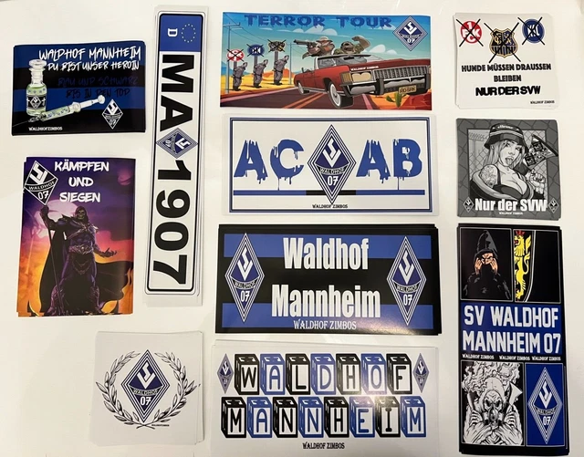 110X TOP WALDHOF Mannheim Aufkleber Waldhof Zimbos Fussball ACAB SVW 07 ...
