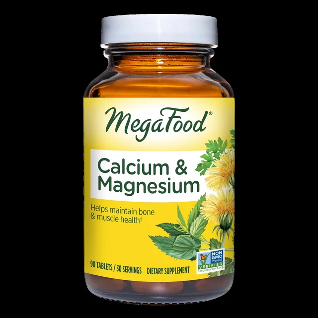 MEGAFOOD CALCIUM, MAGNESIUM 90 Tabs - Bone, Cardiovascular, Muscle, Men ...