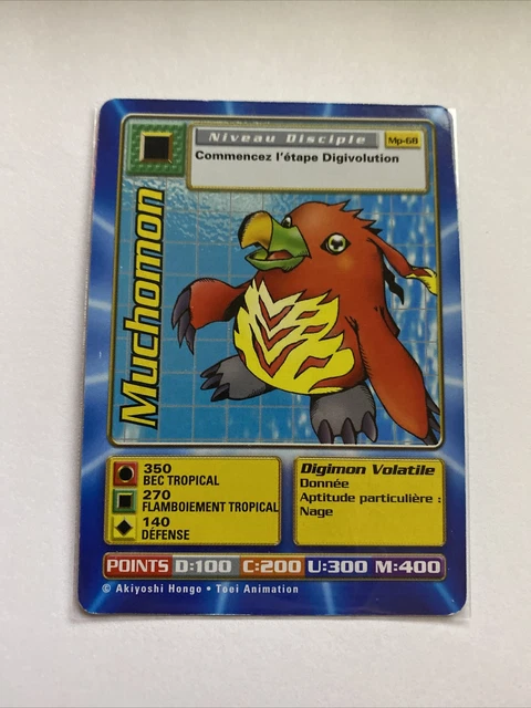 CARD DIGIMON FRENCH Muchomon MP-68 Rare Toei Animation under / Below ...