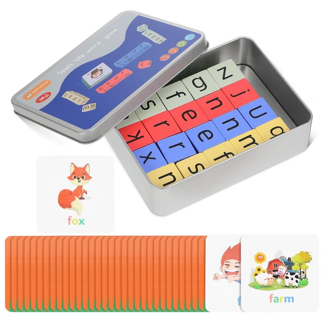 LETTER MATCHING GAME Alphabet Flash Cards Spelling Word Parent-child £ ...