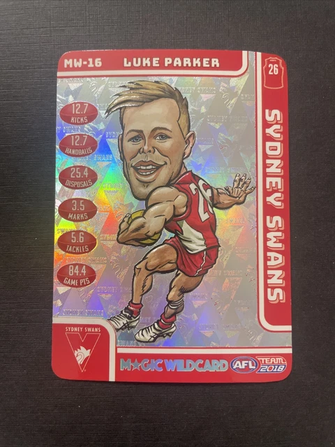 2018 SYDNEY SWANS Luke Parker Magic Wildcard card MW-16 Mint Cond $10. ...