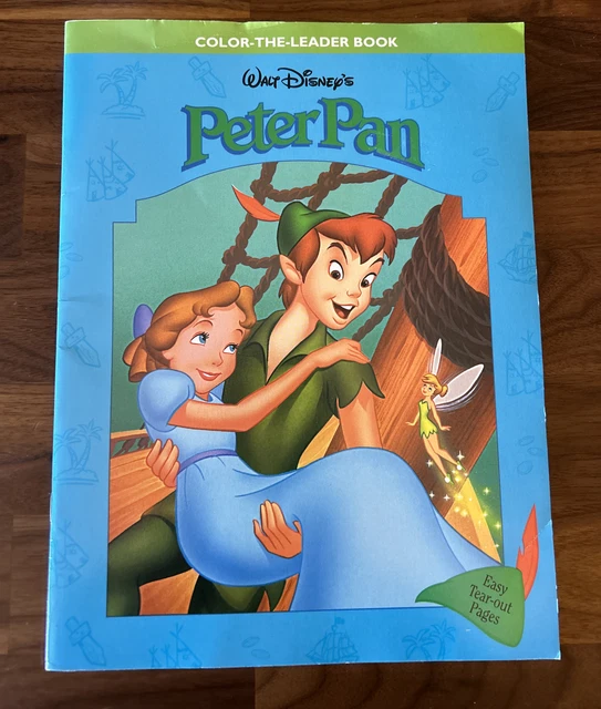 RARE VINTAGE DISNEY Peter Pan Color-the-Leader Coloring Book 1997 £7.83 ...