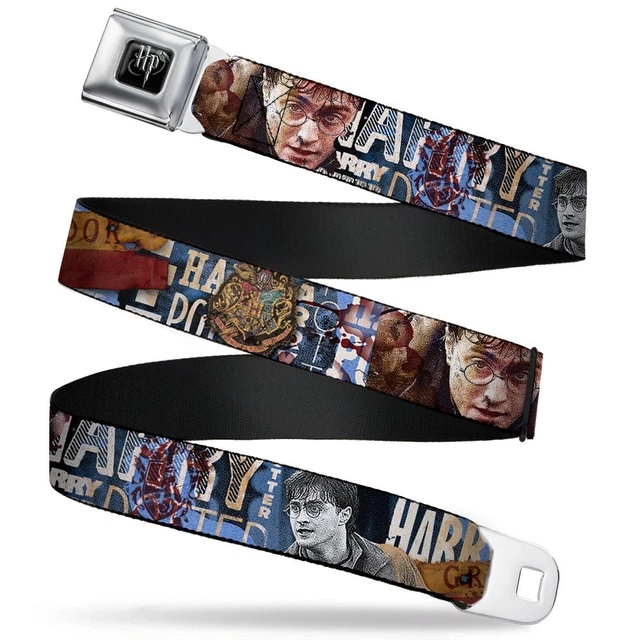HARRY POTTER LOGO Full Color Black/White Seatbelt Belt - Har (US IMPORT ...
