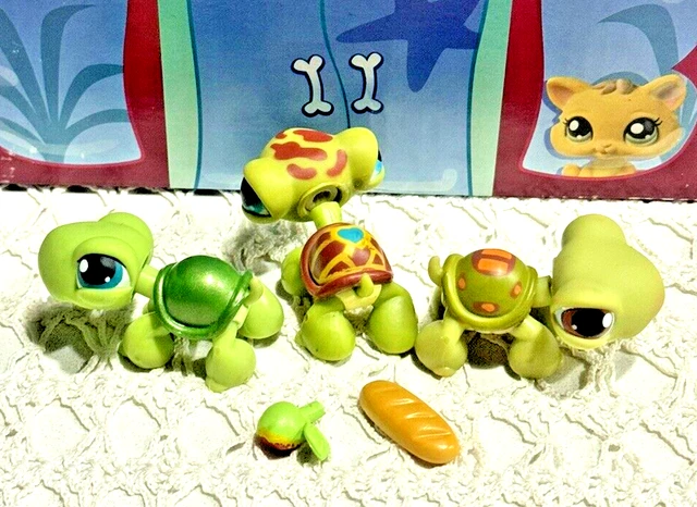 LITTLEST PET SHOP Authentic Sea Turtle Trio #8 #187 #393 & Accessories ...