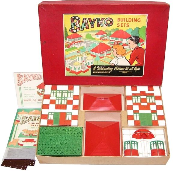EXCELLENT 1941 PRE-WAR Bayko New Series Building Set 2, Rare Hollow ...