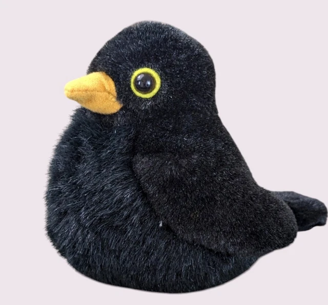 VINTAGE K&M PLUSH Soft Toy Blackbird Singing Makes Sounds RSPB £12.00 ...