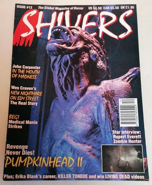MAGAZINE - SHIVERS Horror Magazine #12 Carpenter Mouth Madness Craven ...