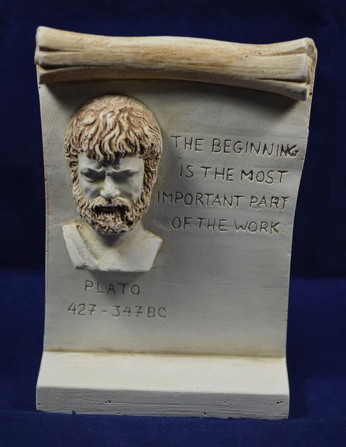 PLAQUE SCULPTURE PLATON ancien philosophe grec artefact EUR 48,12 ...