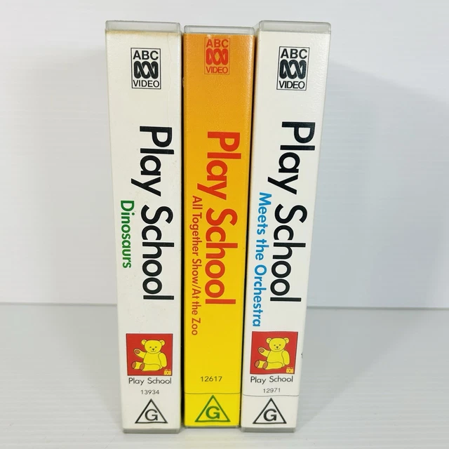 PLAY SCHOOL VHS Bundle Orchestra Dinosaurs Altogether Now Vintage ...