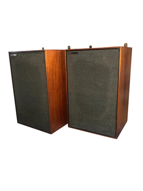 BUSH ARENA HI-FI Stereo Speakers L820 Vintage Loudspeakers Teak Vintage ...