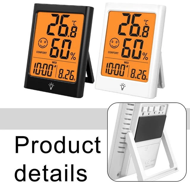 LARGE DISPLAY DIGITAL Thermometer Hygrometer with Magnet for ...