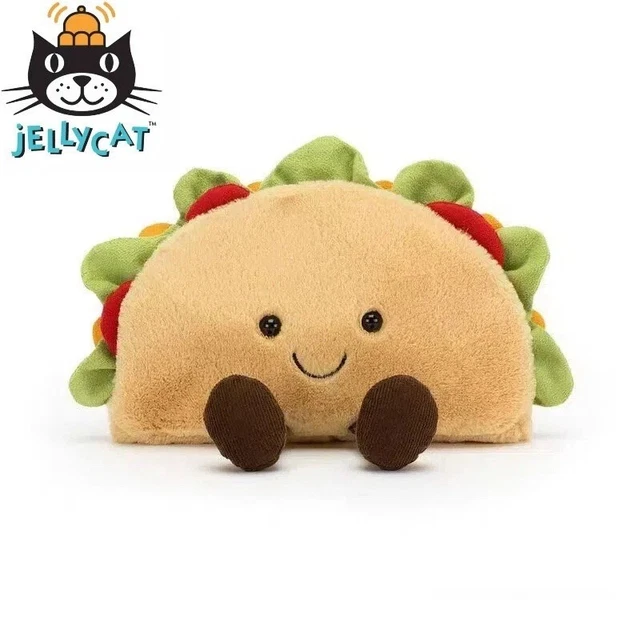 JELLY/CAT. AMUSEABLE TACO Plush Toy – 15cm (5.9”) Soft & Squishy ...