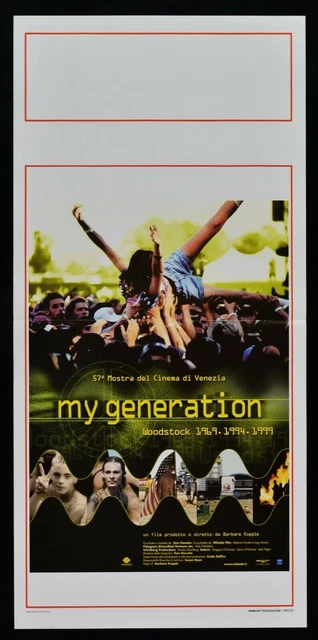 AFFICHE MY GENERATION Woodstock 1969 Kopple Batty Caine Lawson Bailey ...