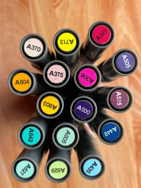 16 COLOURS MAGIC Marker Twin Tip Speedry Japan fine bullet & chisel ...