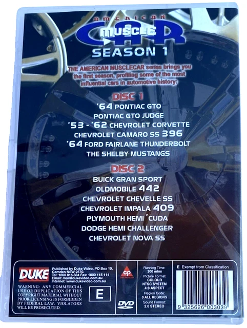 AMERICAN MUSCLE CAR Season One 2 Disc Dvd collector's set $25.00 ...