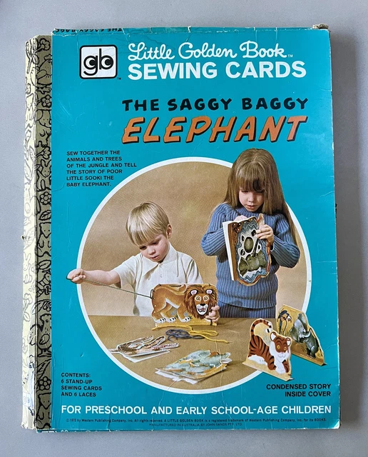RARE VINTAGE 1972 Little Golden Book The Saggy Baggy Elephant Sewing ...
