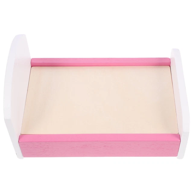MEUBLES DE MAISON de poupée en bois, Mini modèle de lit, ornement de meubles de EUR 25,95 ...