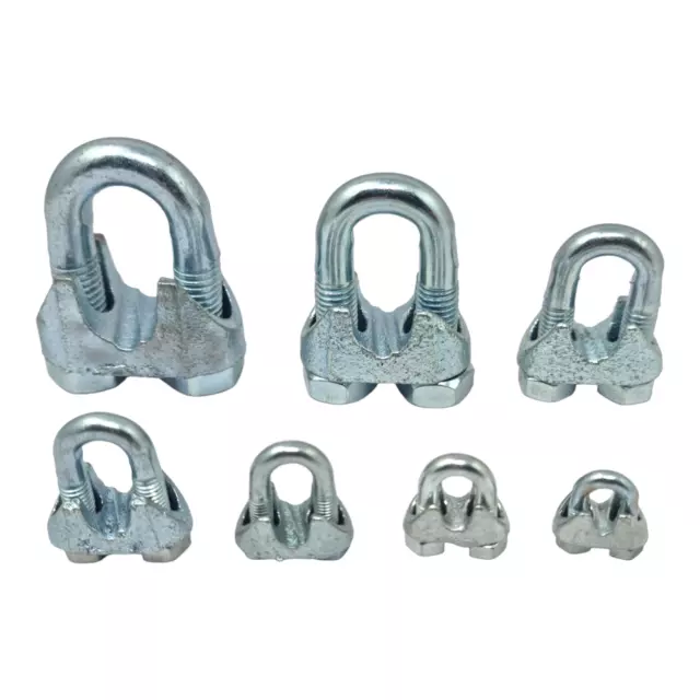 WIRE ROPE GRIPS Steel Cable Grip Clamp U Bolt 3mm 5mm 6mm 8mm 10mm 12mm ...