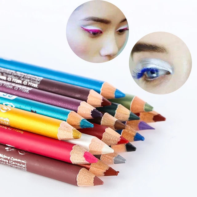 LIP LINER PEN Pearl Pigment Eye Shadow&Liner Pencil Glitter Colourful ...