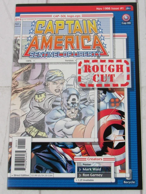 CAPTAIN AMERICA: SENTINEL of Liberty #1b Sept. 1998 Marvel Comics Rough ...