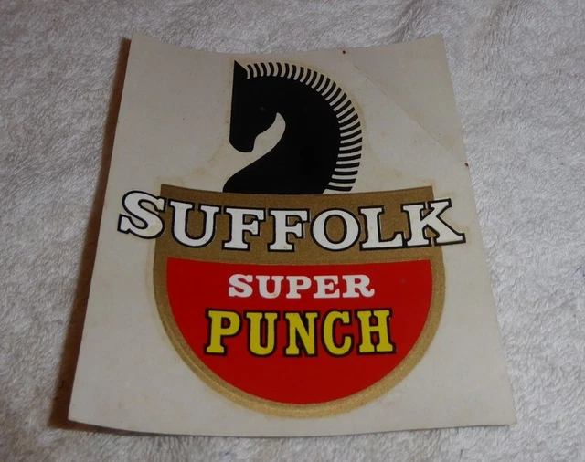 VINTAGE LAWN MOWER decals, Suffolk Super Punch, never been used, £10.00 ...