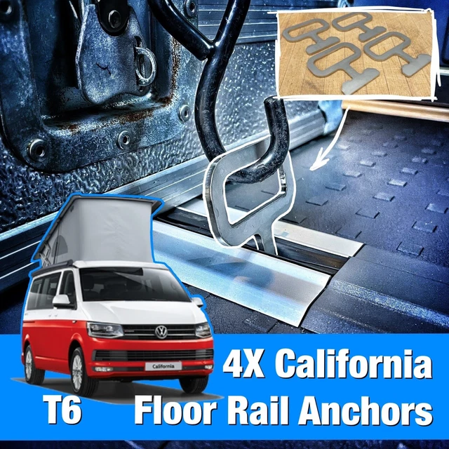 VW CALIFORNIA FLOOR anchor lashing Eyes T5 T6 T6.1 Rail system camping ...