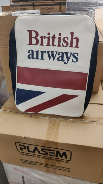 BRITISH AIRWAYS VINTAGE Cabin Flight Bag Messenger Shoulder Bag Retro £ ...