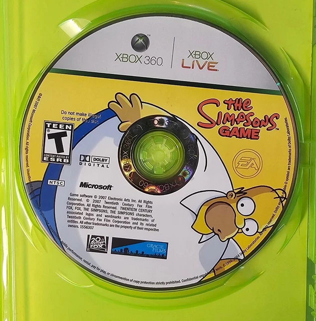 THE SIMPSONS GAME (Microsoft Xbox 360, 2007) CIB Complete $64.99 ...