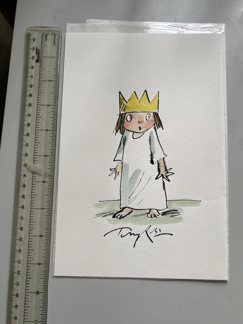 TONY ROSS SIGNED Original Watercolour Drawing Little Princess on Artist ...
