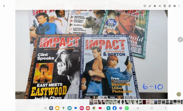 IMPACT ACTION MOVIE magazine, bruce lee, jackie chan, etc £25.00 ...