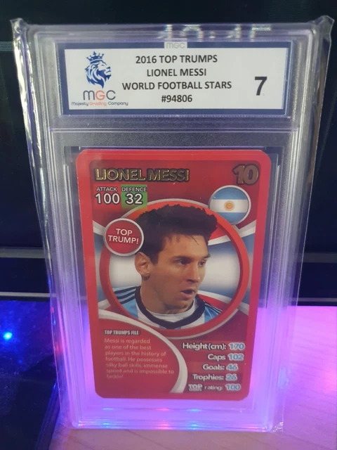 LIONEL MESSI 2016 Top Trumps World Football Stars Argentina Graded MGC ...