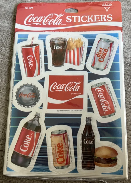 VINTAGE COCA-COLA STICKERS Ambassador Hallmark 1985. Brand New/never ...