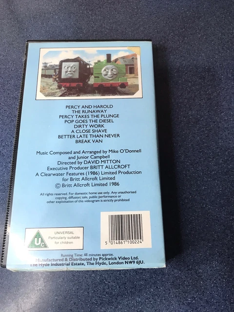 THOMAS THE TANK Engine & Friends - Vhs Video - Percy And Harold ...