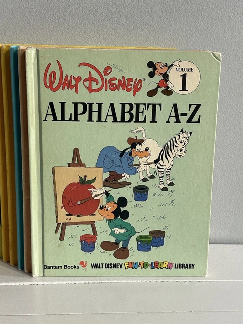 1983 WALT DISNEY Bantam Books Fun-To-Learn Library Alphabet A-Z- Volume ...