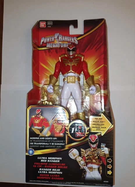 FIGURINE NEUVE POWER Rangers Mega Force Ultra Morphin Red Ranger Bandai ...