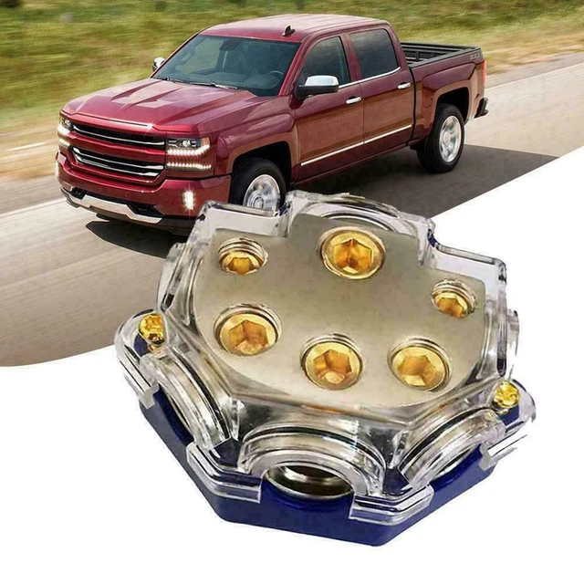 5-WAY DISTRIBUTION BLOCK Car Audio Stereo Power/Ground Splitter Ga Wire ...