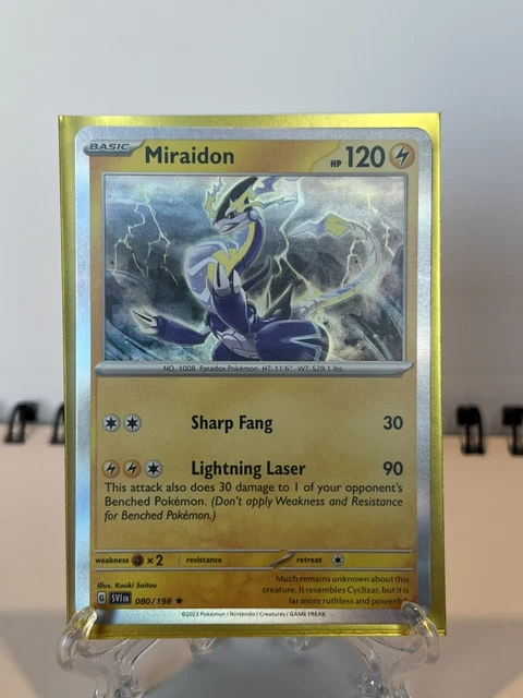 POKEMON CARD GAME TCG Scarlet & Violet Miraidon 80/198 Holo Rare NM $0. ...