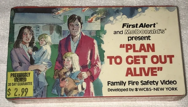 FIRST ALERT MCDONALD'S Fire Safety Promo Movie VHS Video PLAN TO GET ...